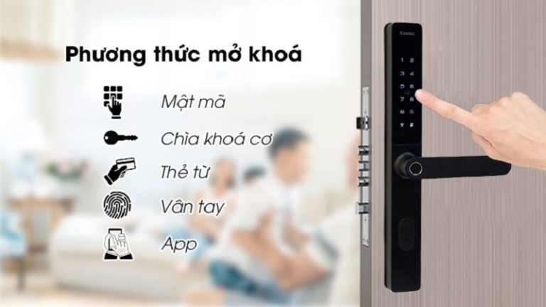 Khóa vân tay cửa nhôm Kaadas S10-5W