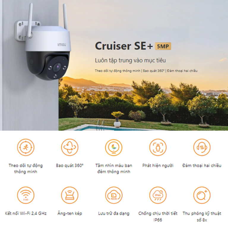 Camera WIFI 5MP 3K iMOU Cruiser SE+ IPC-S51FEP